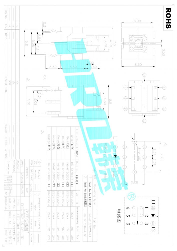 K6-6130D02-N1 technical document page
