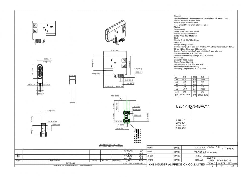 U264-141N-4BAC11 technical drawing page