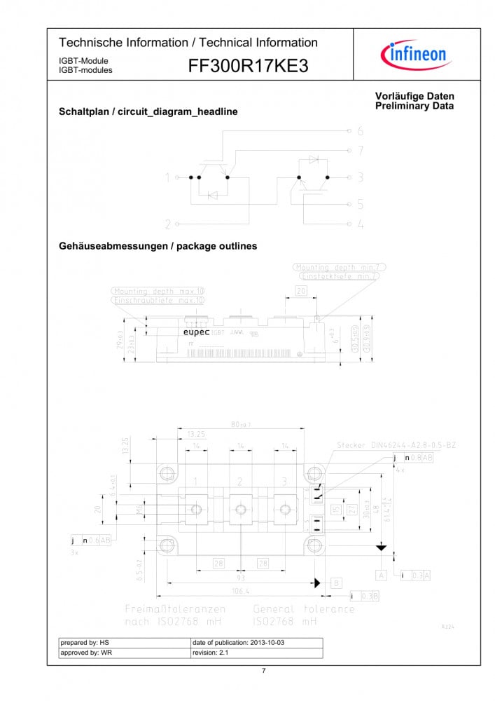FF300R17KE3 datasheet page 7