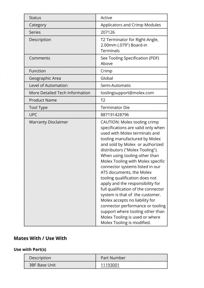 Molex tooling document image 2