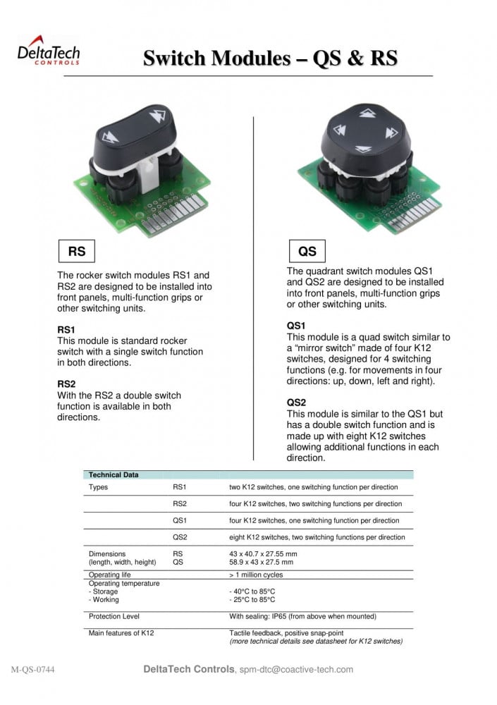 RS series technical document page 1