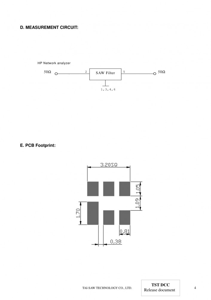 TA0549A datasheet page 4