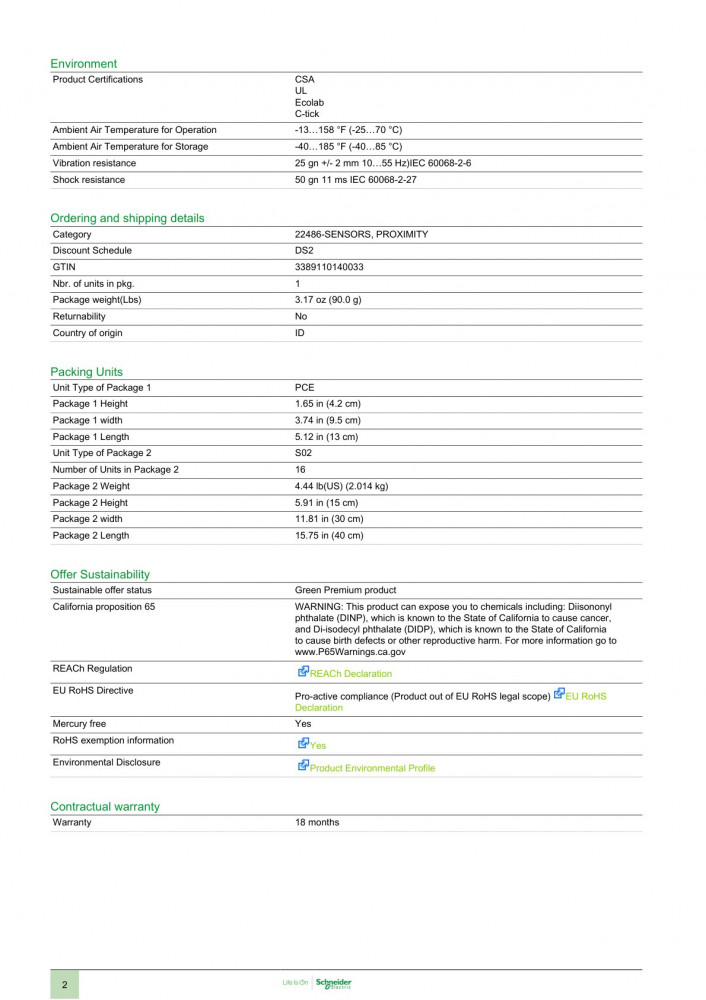 XS7E1A1PBL2 technical document page 2