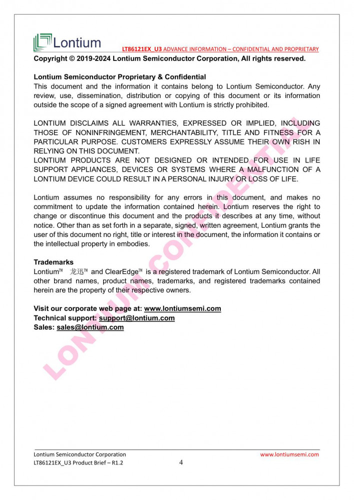 LT86121EX technical document page 4
