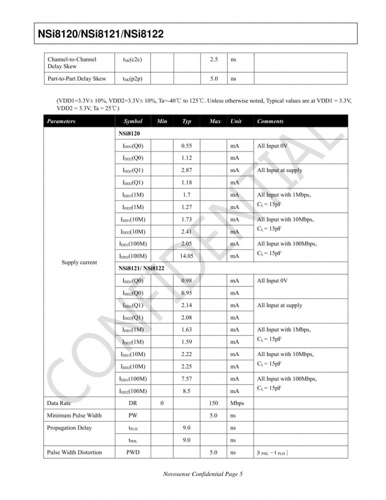 NSI8121N1 datasheet page 5