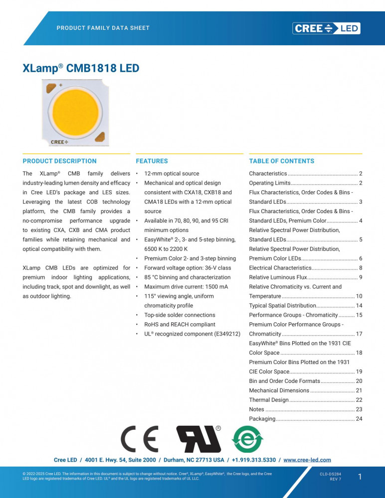 CMB1818 datasheet page 1