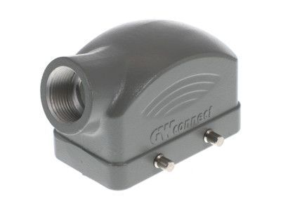 Heavy-Duty Harsh Environment (HE) Cover for Male Inserts, Die-cast Aluminum, with 2 Pegs, without Gasket, Size 3A «21x21», Black