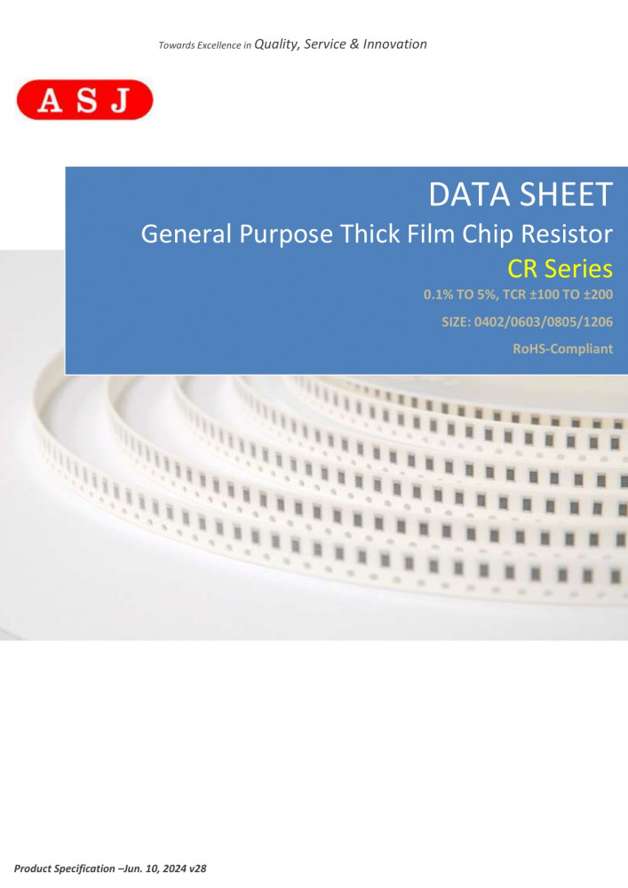 ASJ CR Series datasheet page 1
