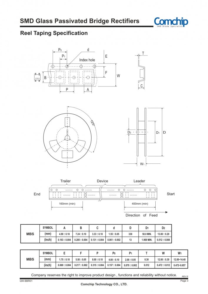Comchip B10S-G datasheet page 3