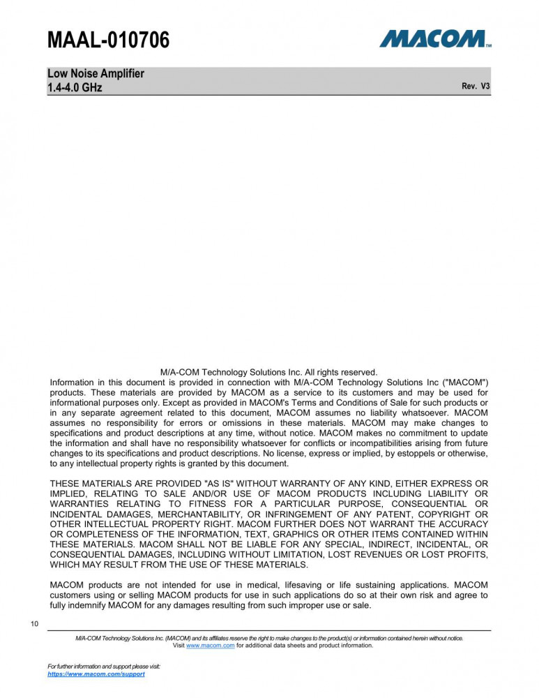 MAAL-010706 datasheet page 10