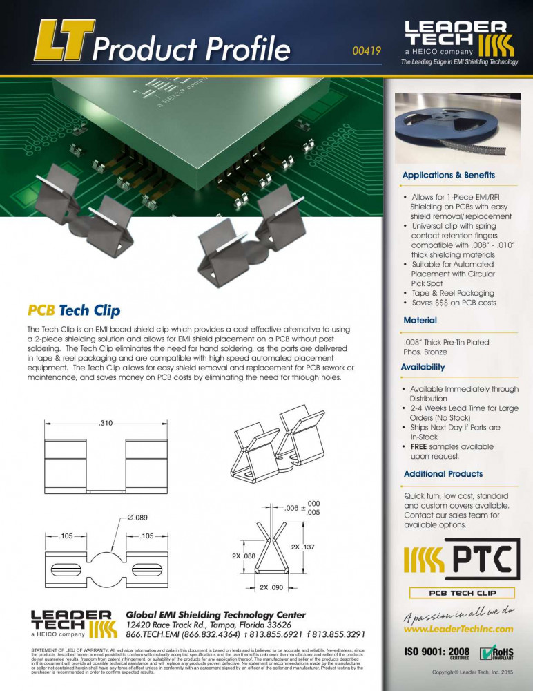 TC-01 PCB Tech Clip product document