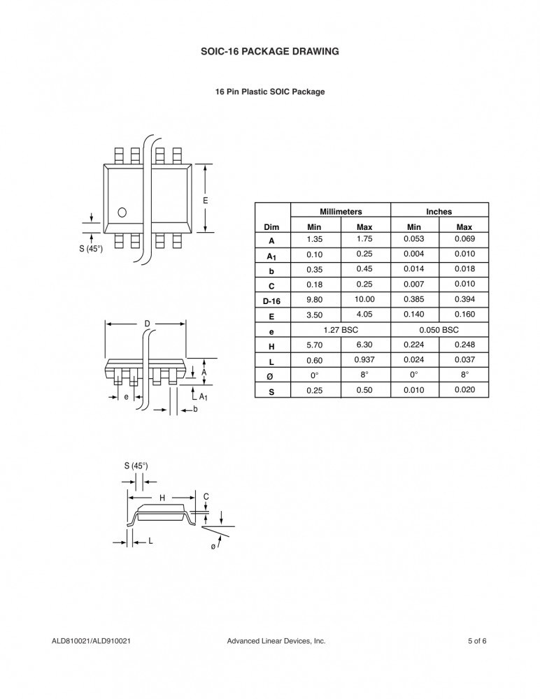 ALD910021SALI datasheet page 5