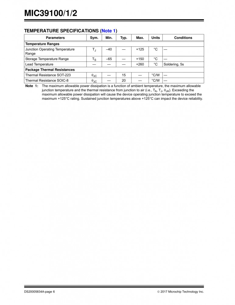 MIC39101 technical document page 6