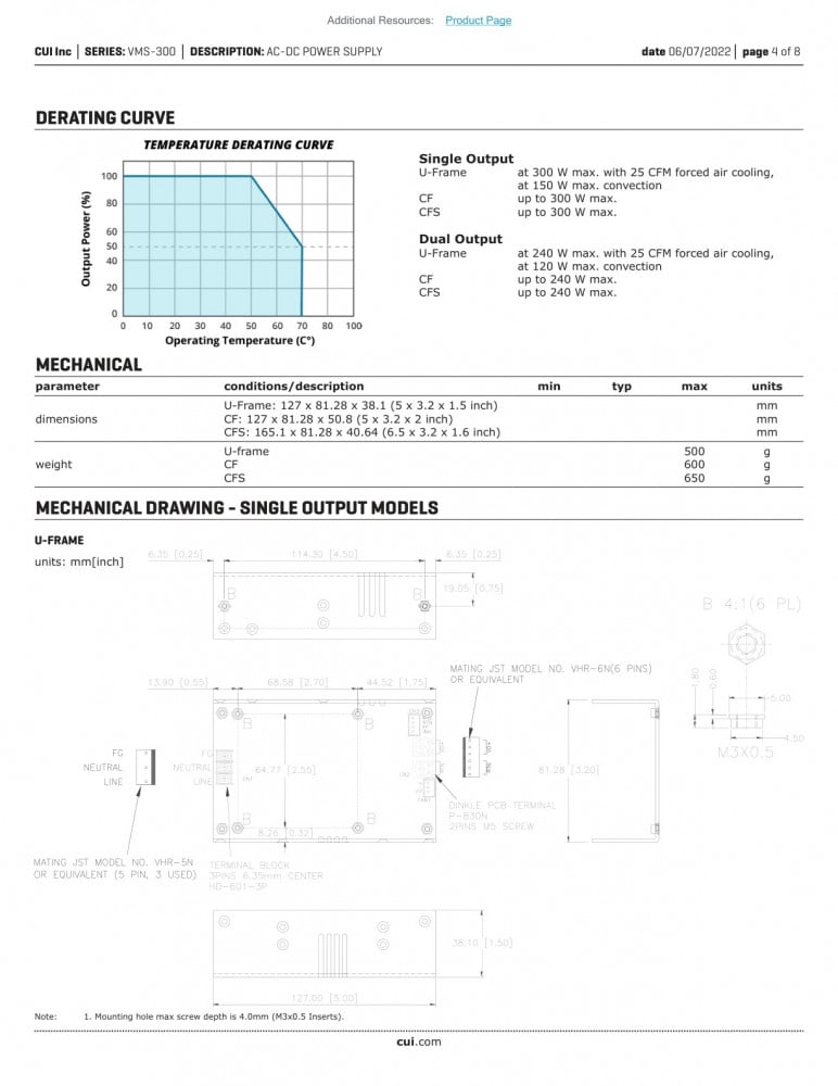 VMS-300 datasheet page 4
