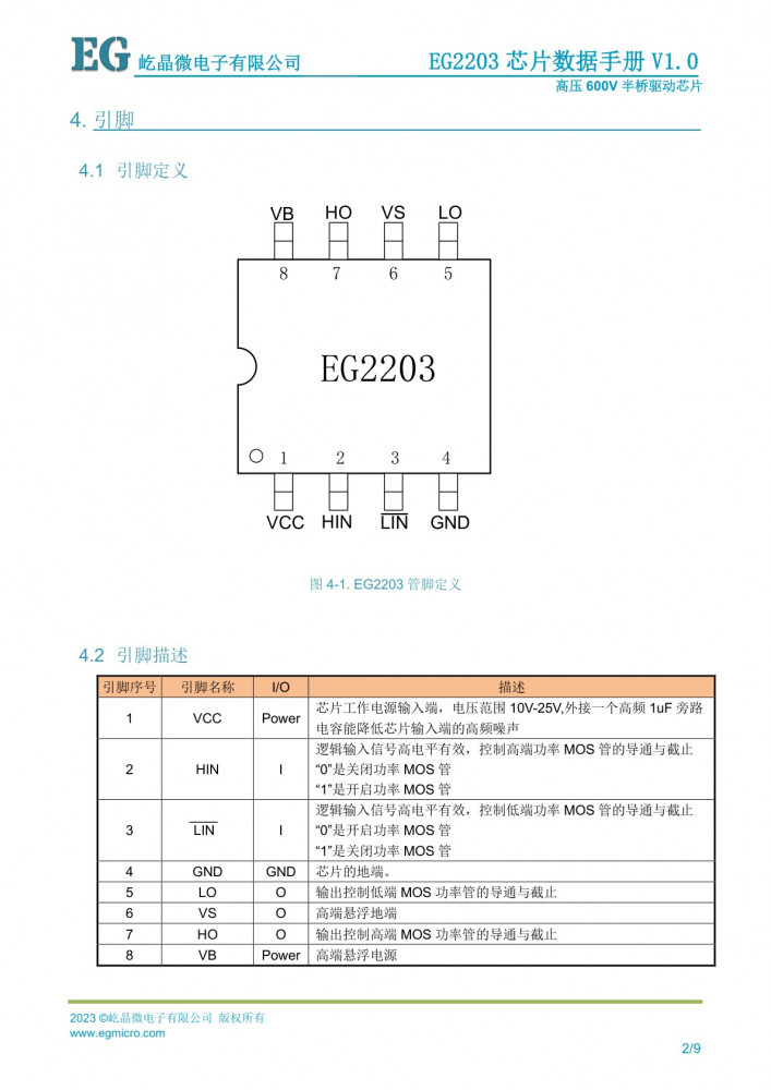 EG2203 datasheet page 5