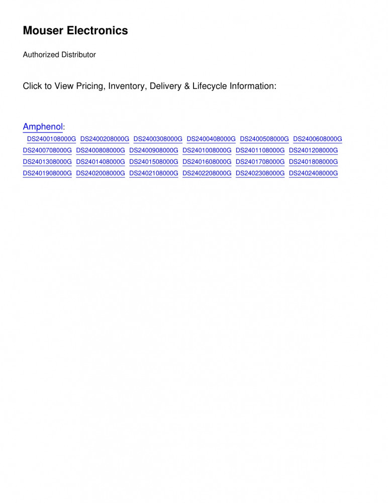 Amphenol DS240 series technical document page 2
