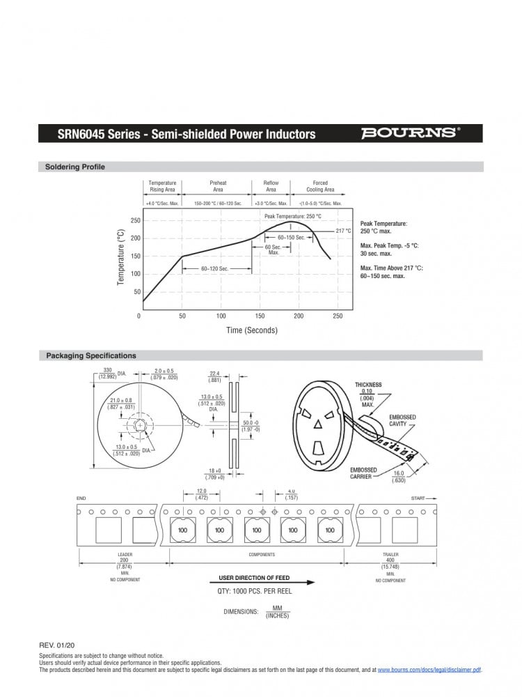 BOURNS SRN6045 datasheet page 2