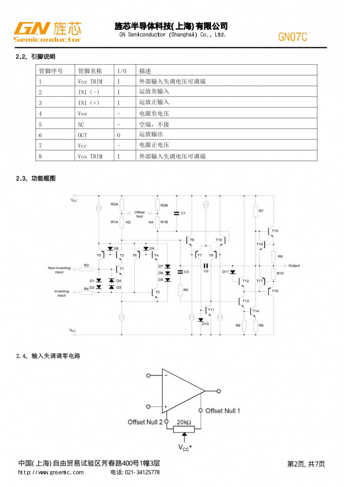 GN07C datasheet page 2