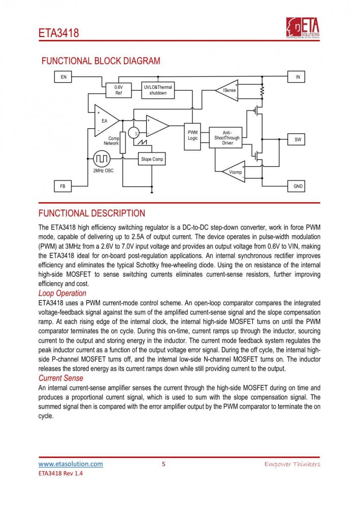 ETA3418S2F datasheet page 5
