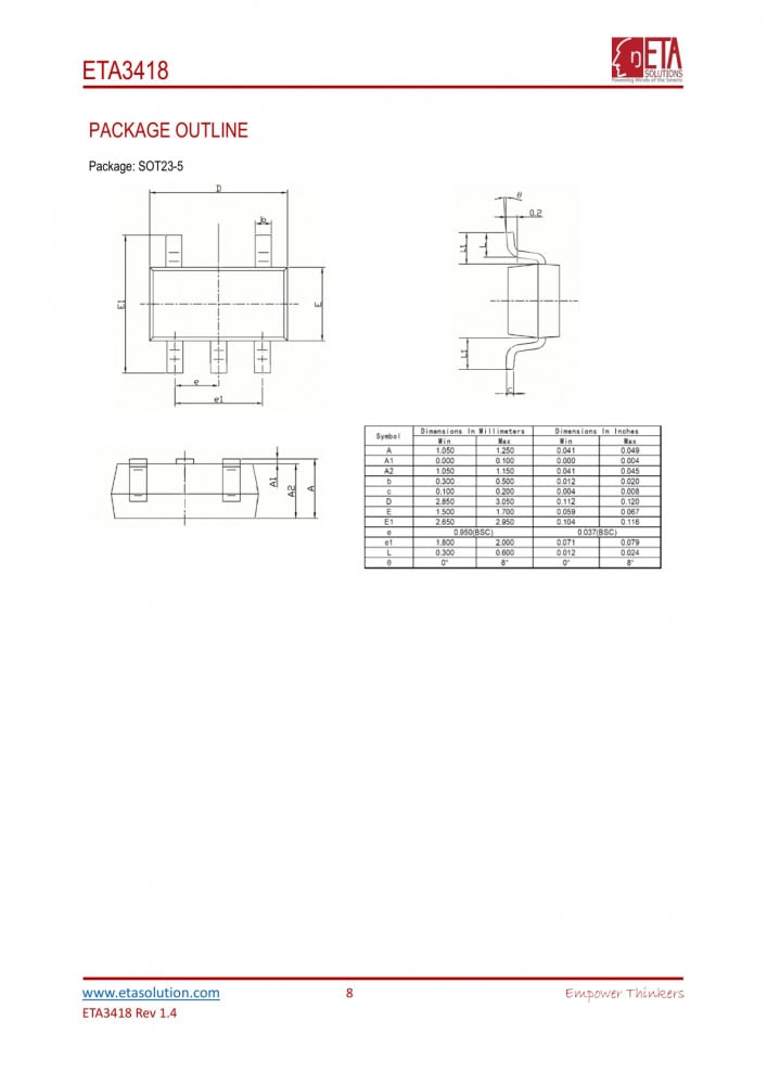 ETA3418S2F datasheet page 8