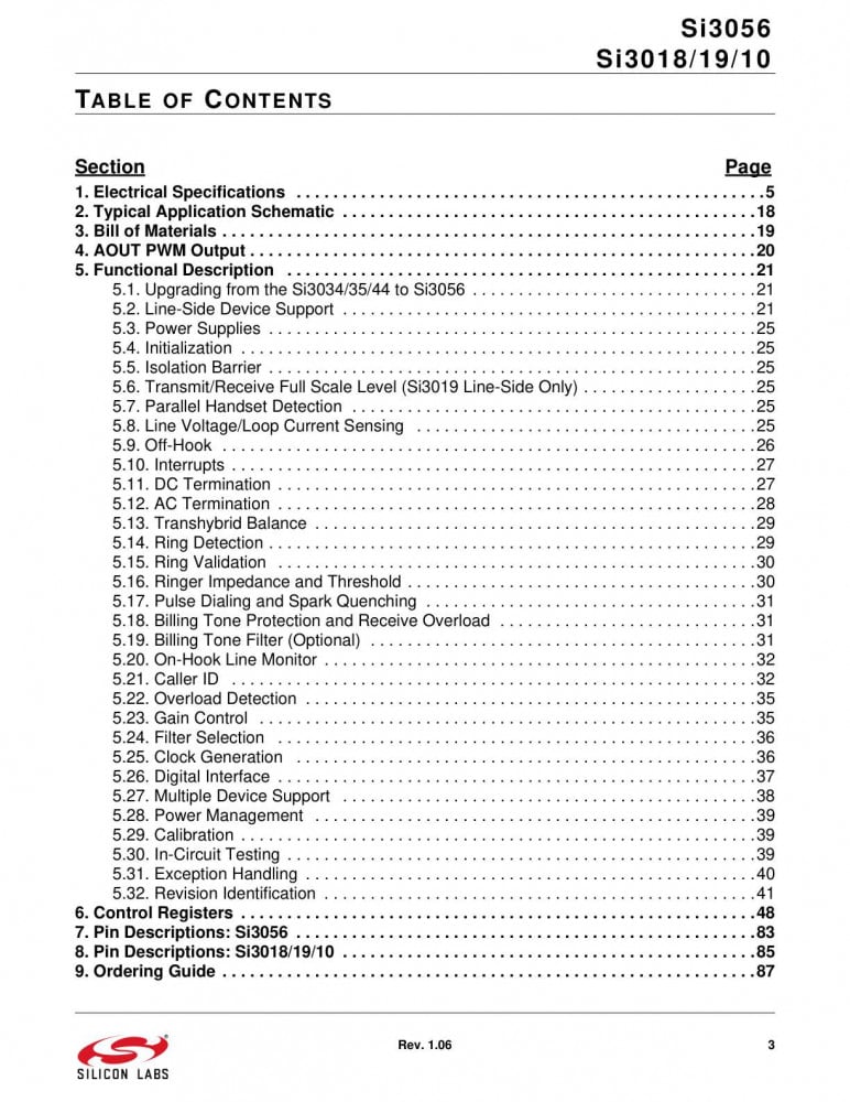 SI3018 technical document page 3