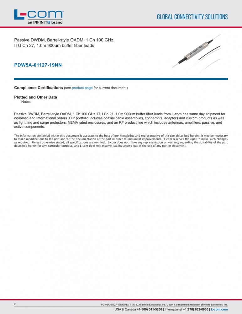 PDW5A-01127-19NN technical drawing page