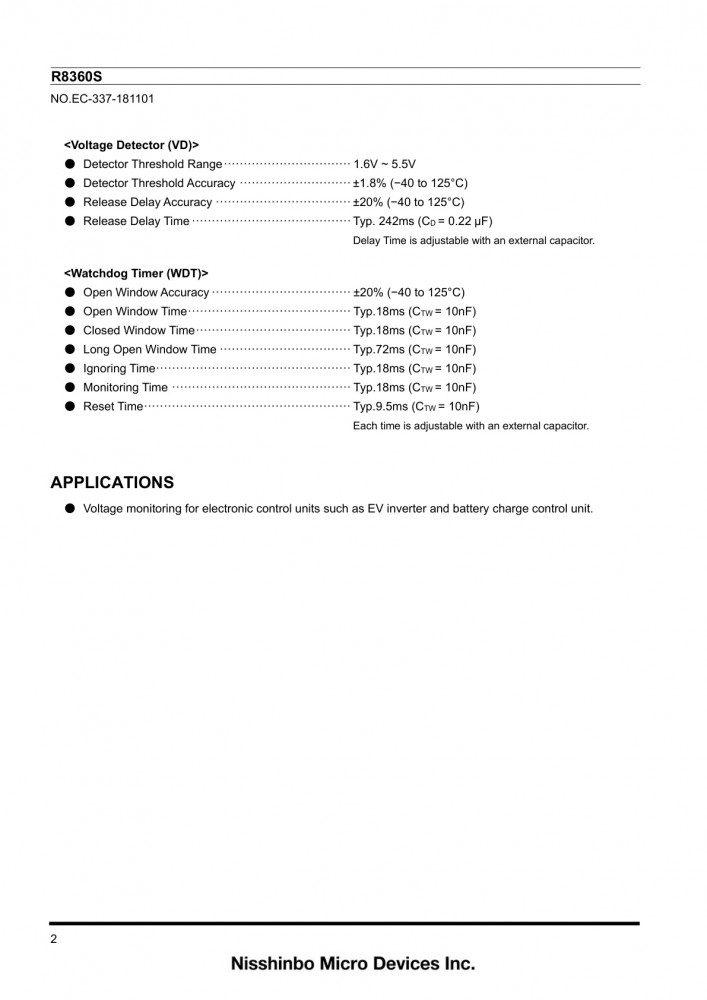 R8360S datasheet page 2