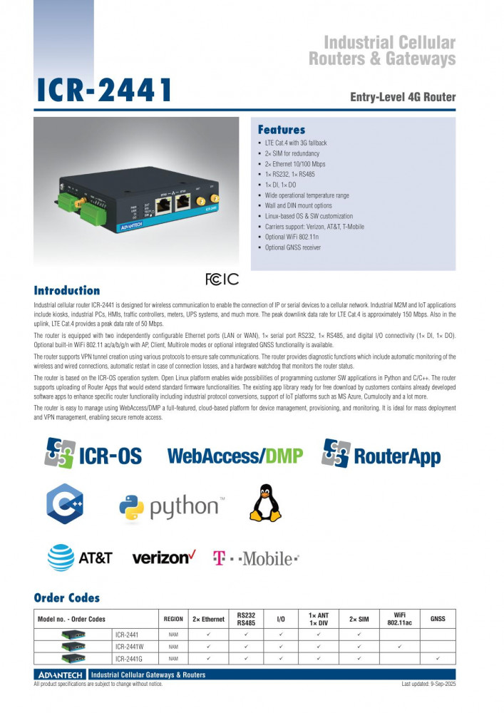 ICR-2441 technical document page 1