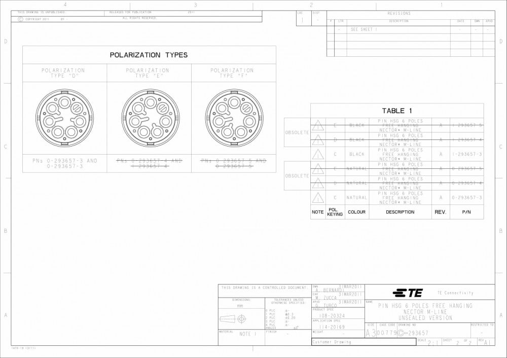 TE Connectivity 293657-3 technical drawing page 2