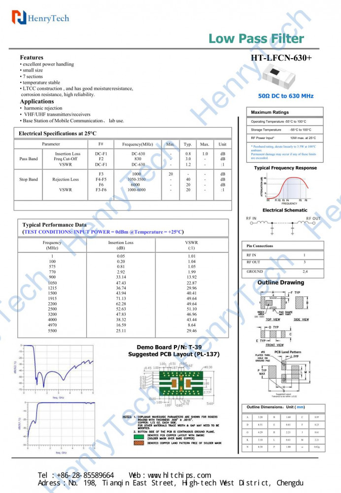 HT-LFCN-630+ technical document
