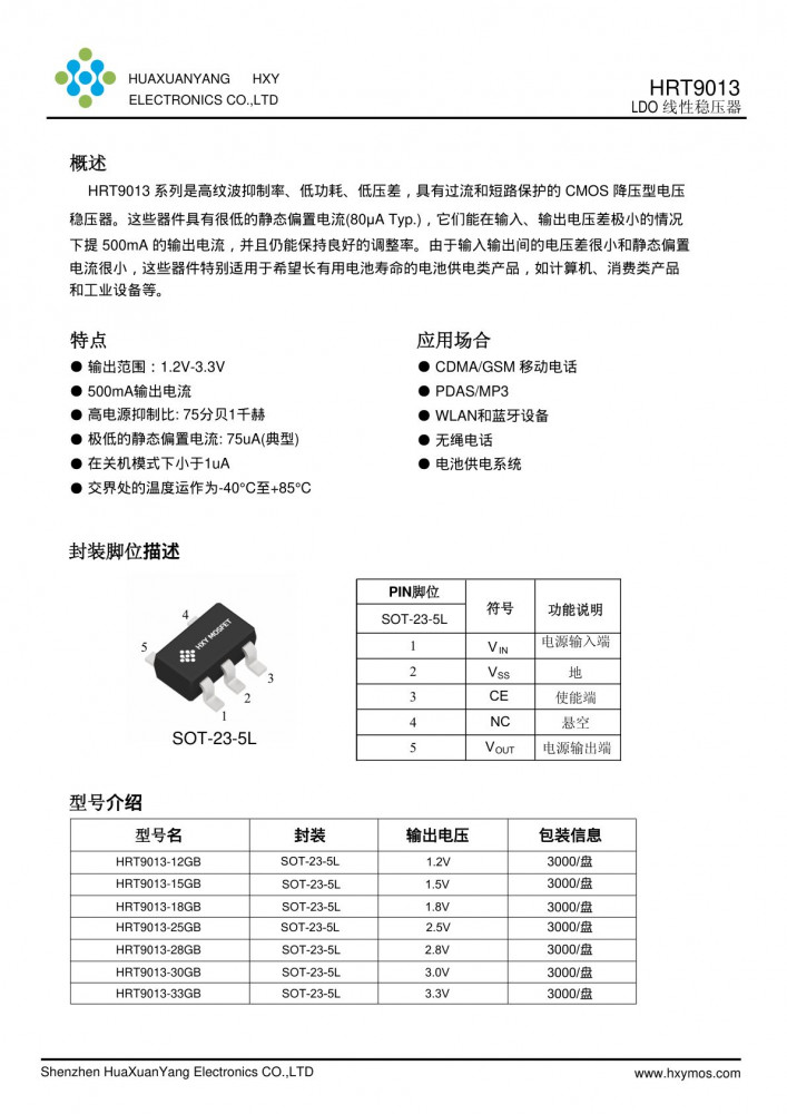 HRT9013 technical document page 1