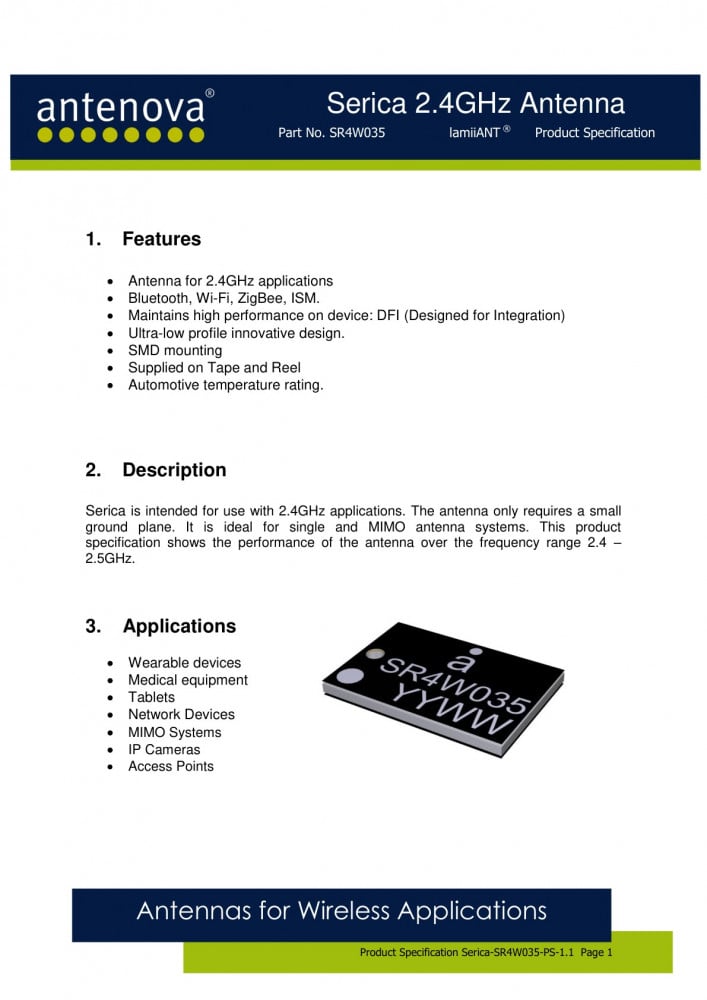 SR4W035 datasheet page 1