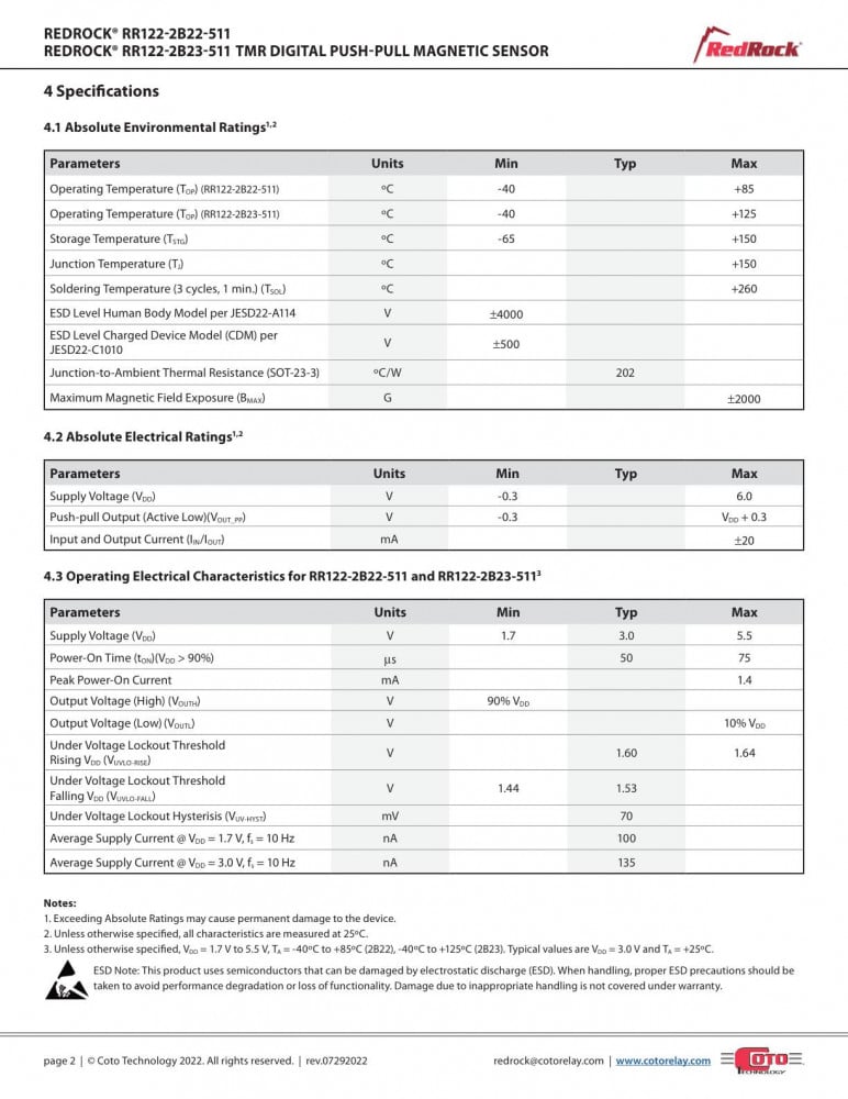 RR122-2B23-511 datasheet page 2