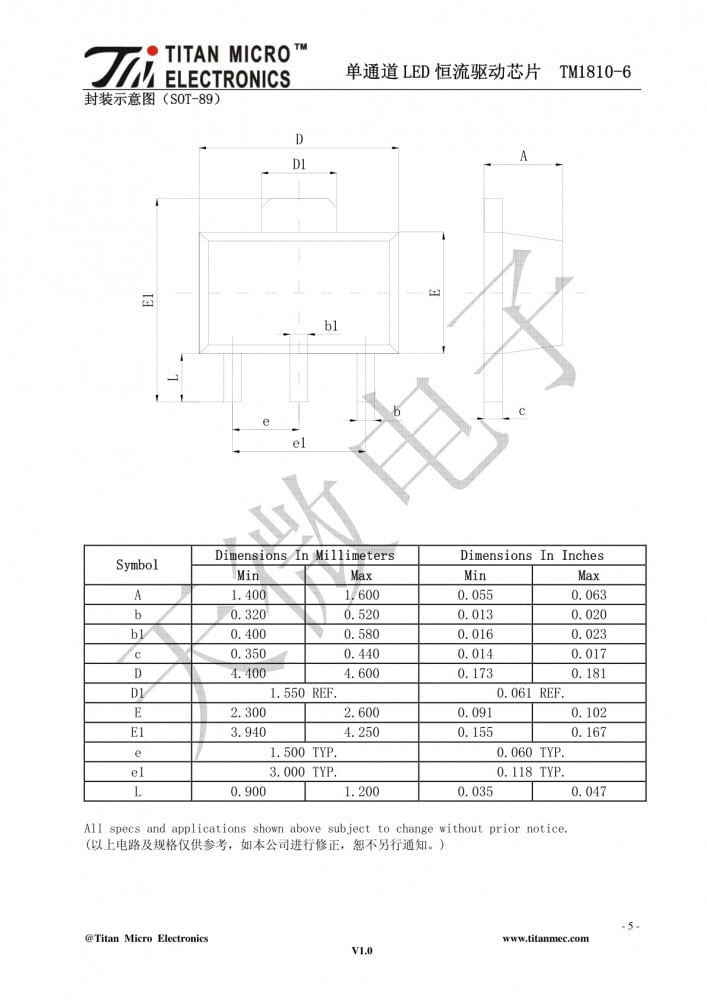 TM1810-6 datasheet page 5