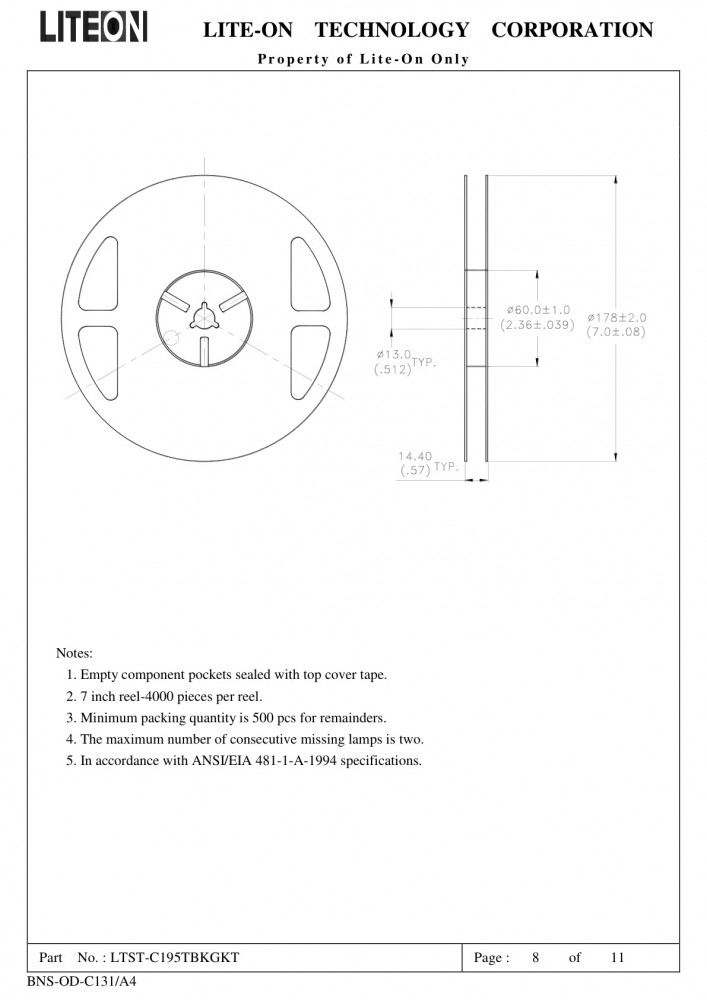 LTST-C195TBKGKT datasheet page 9