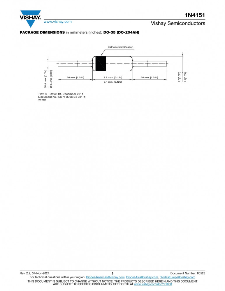 1N4151 datasheet page 3 preview