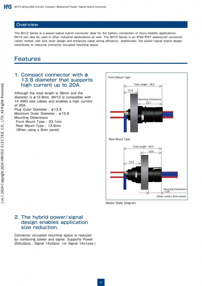 BH12 Series documentation page 2