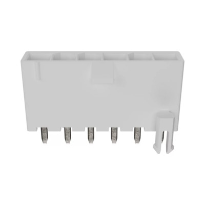 Mini-Fit Jr. Vertical Header, 4.20mm Pitch, Single Row, 6 Circuits, with Snap-in Plastic Peg PCB Lock, PA Polyamide Nylon 6/6 94V-0 Gold, Natural for sale