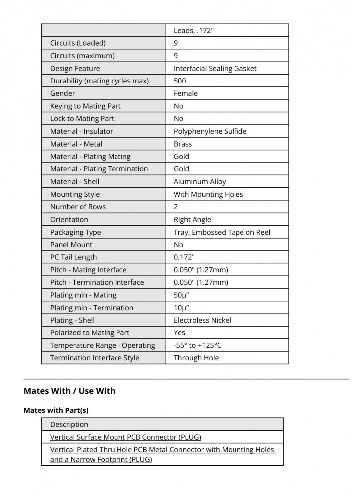 Technical document page 2 for MK-262-009-453-000S-900
