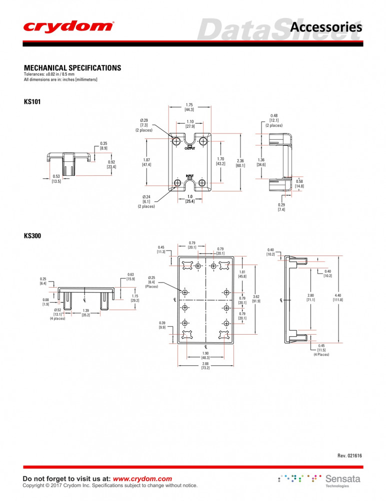 Sensata Crydom protective cover documentation page 3