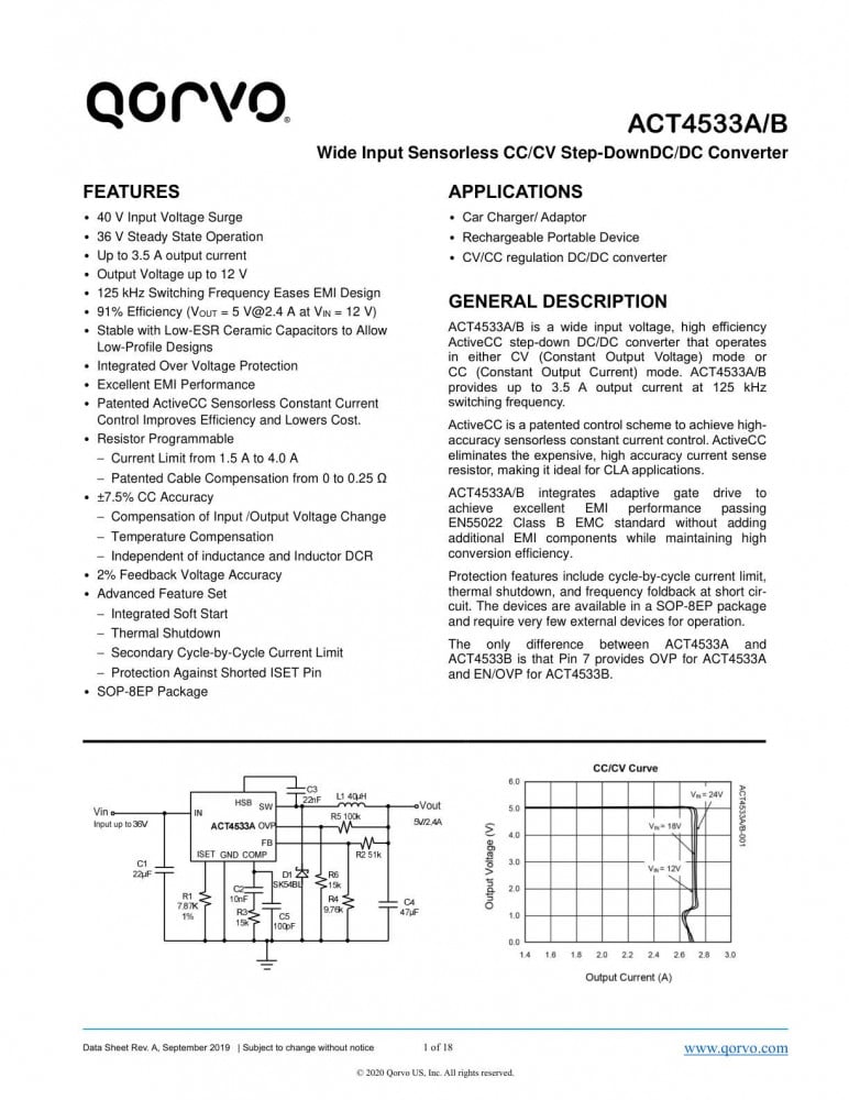ACT4533BYH-T datasheet page 1