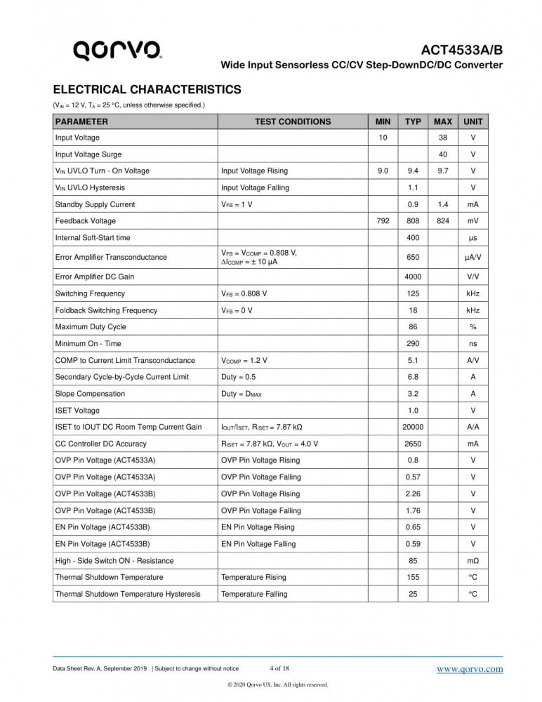 ACT4533BYH-T datasheet page 4