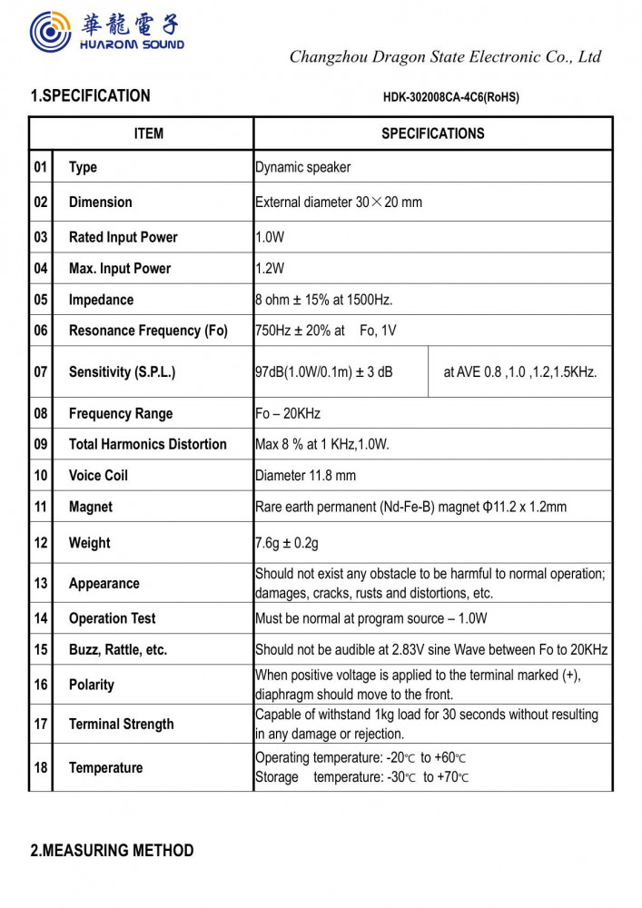 HDK-302008CA-4C6 specification page 2