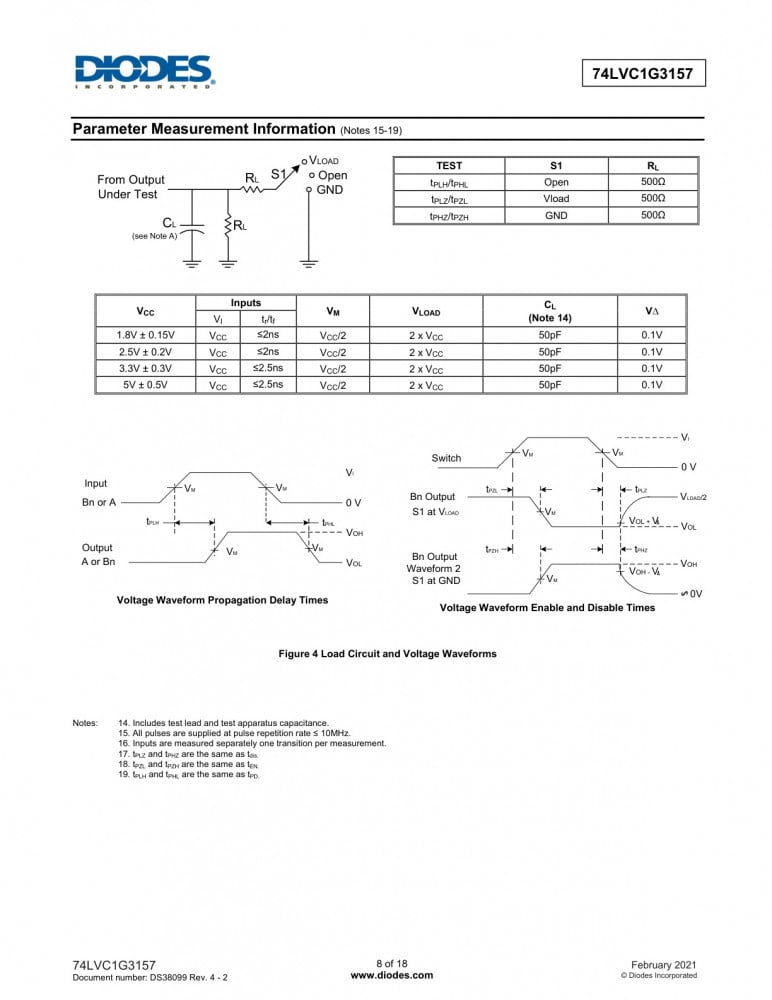 74LVC1G3157DW-7 datasheet page 8