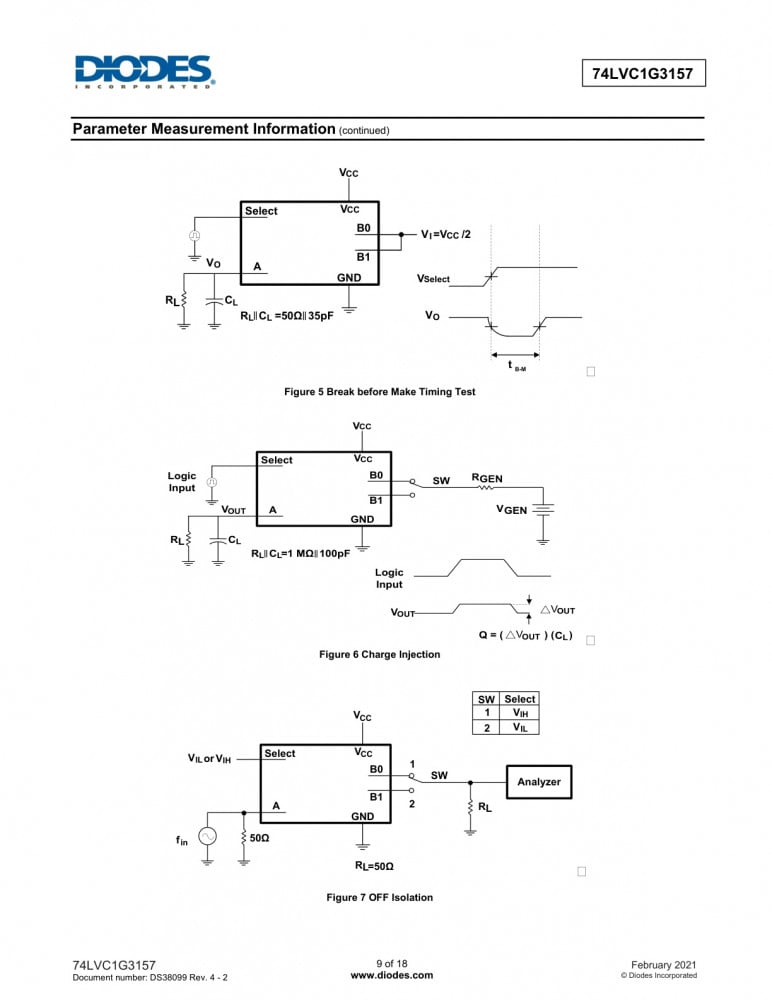 74LVC1G3157DW-7 datasheet page 9