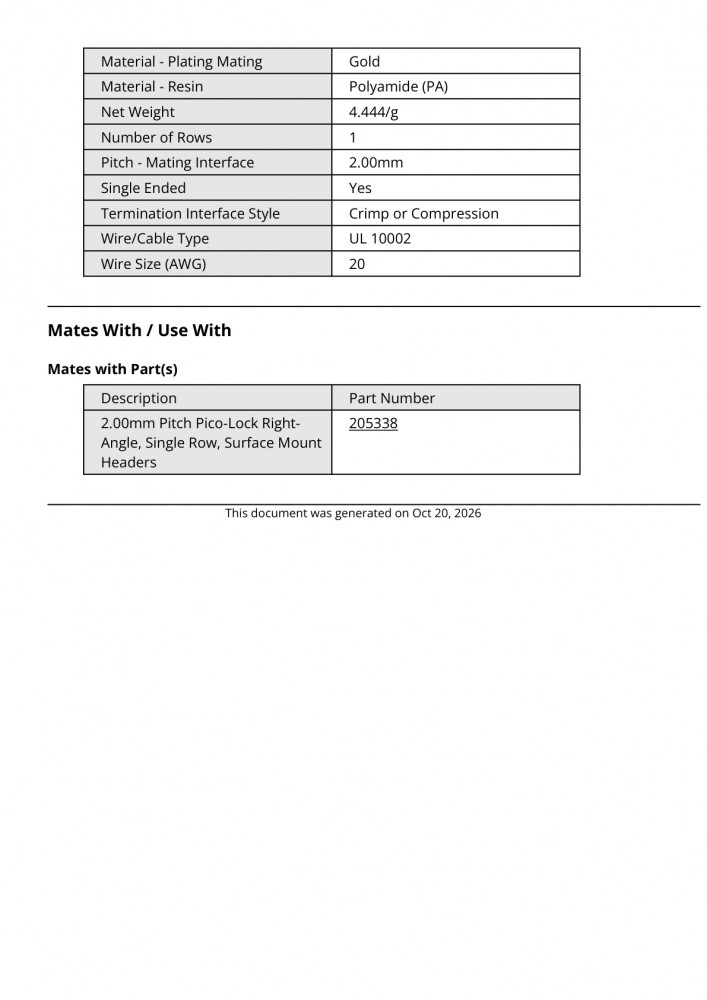 MOLEX 2196572023 product drawing page 3