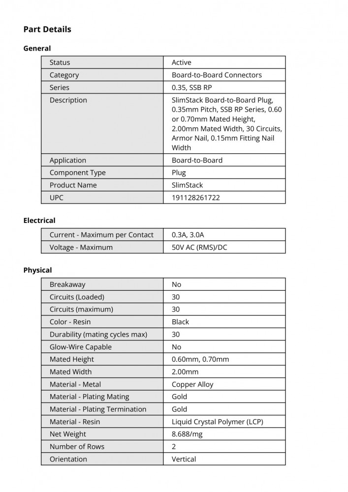 MOLEX 5050703022 technical document image, page 2