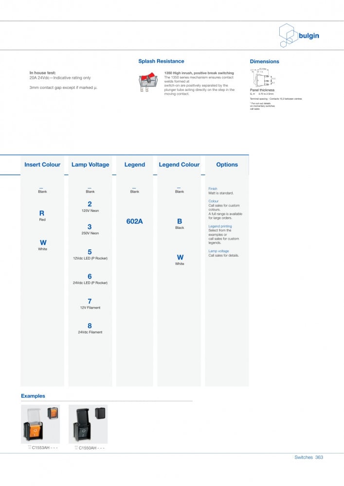 Bulgin switch catalogue page 4