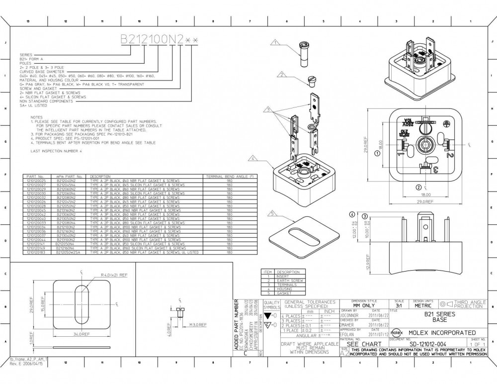 B21 Series Base drawing image