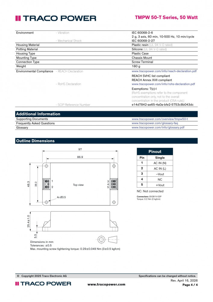 TMPW 50-T technical document, page 4